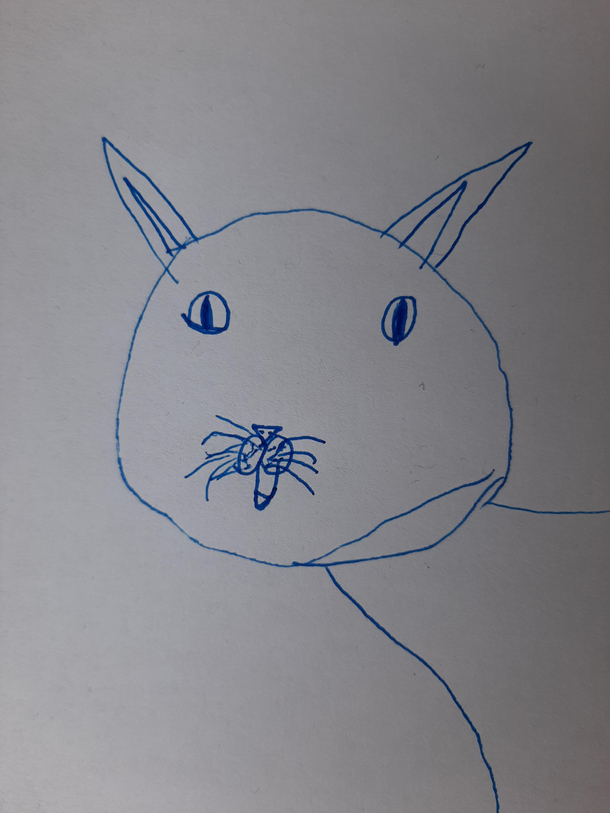 My son drew a cat Mouth though - Meme Guy My son drew a cat Mouth though - Meme Guy
