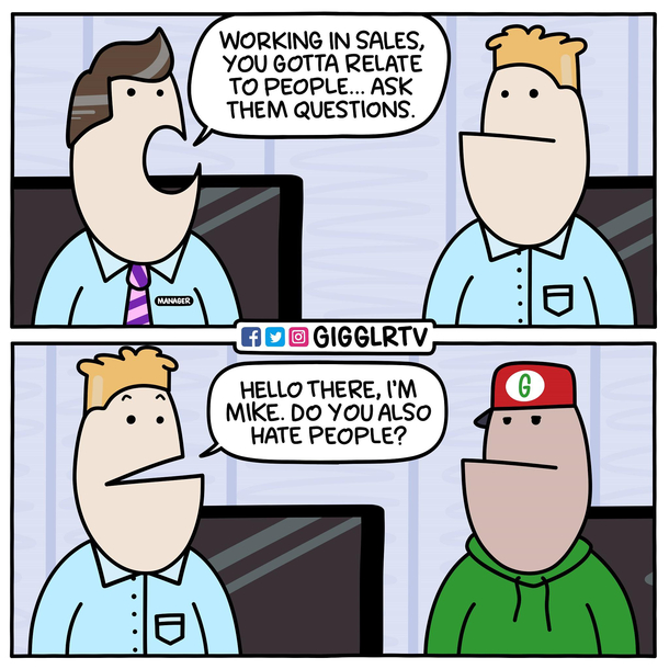 Salespeople Hate Him - Meme Guy Salespeople Hate Him - Meme Guy